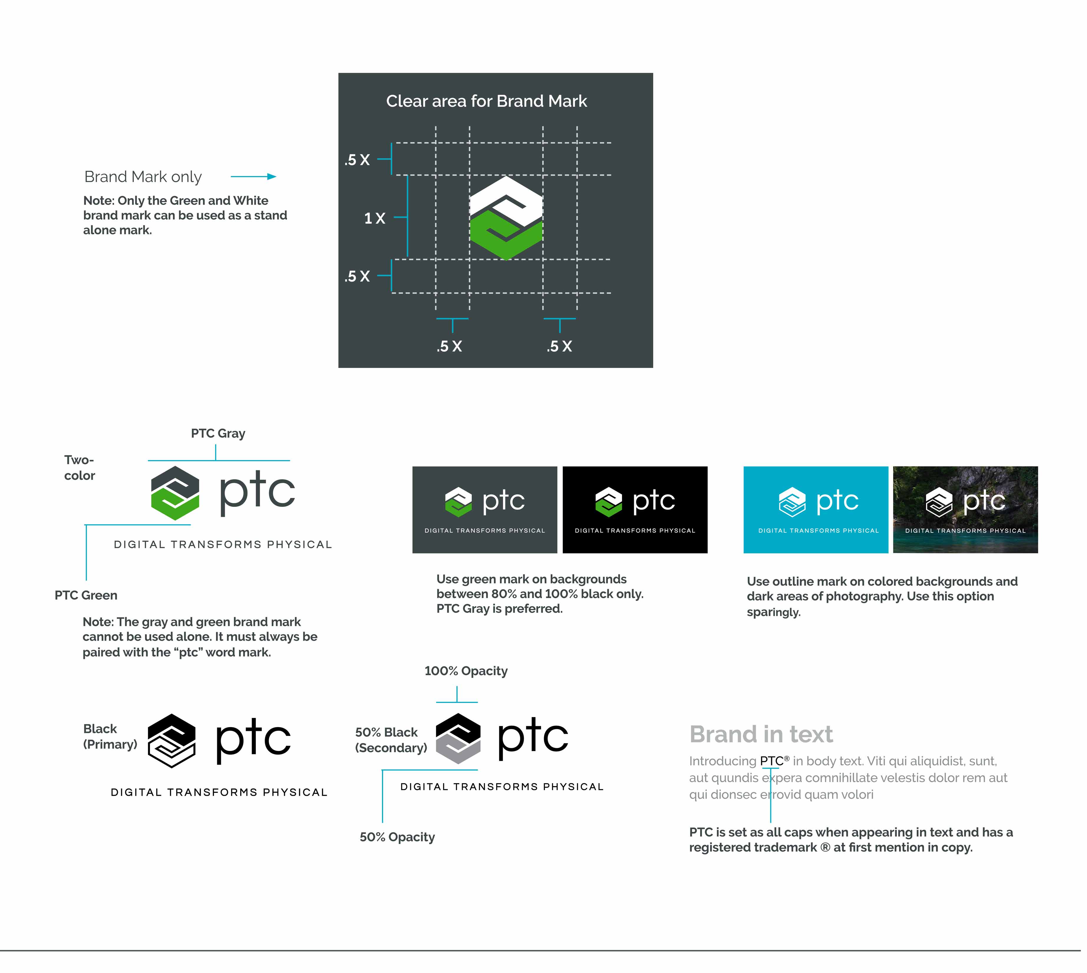 Logo Usage | Design Elements | Our Visual System | PTC Brand Guide