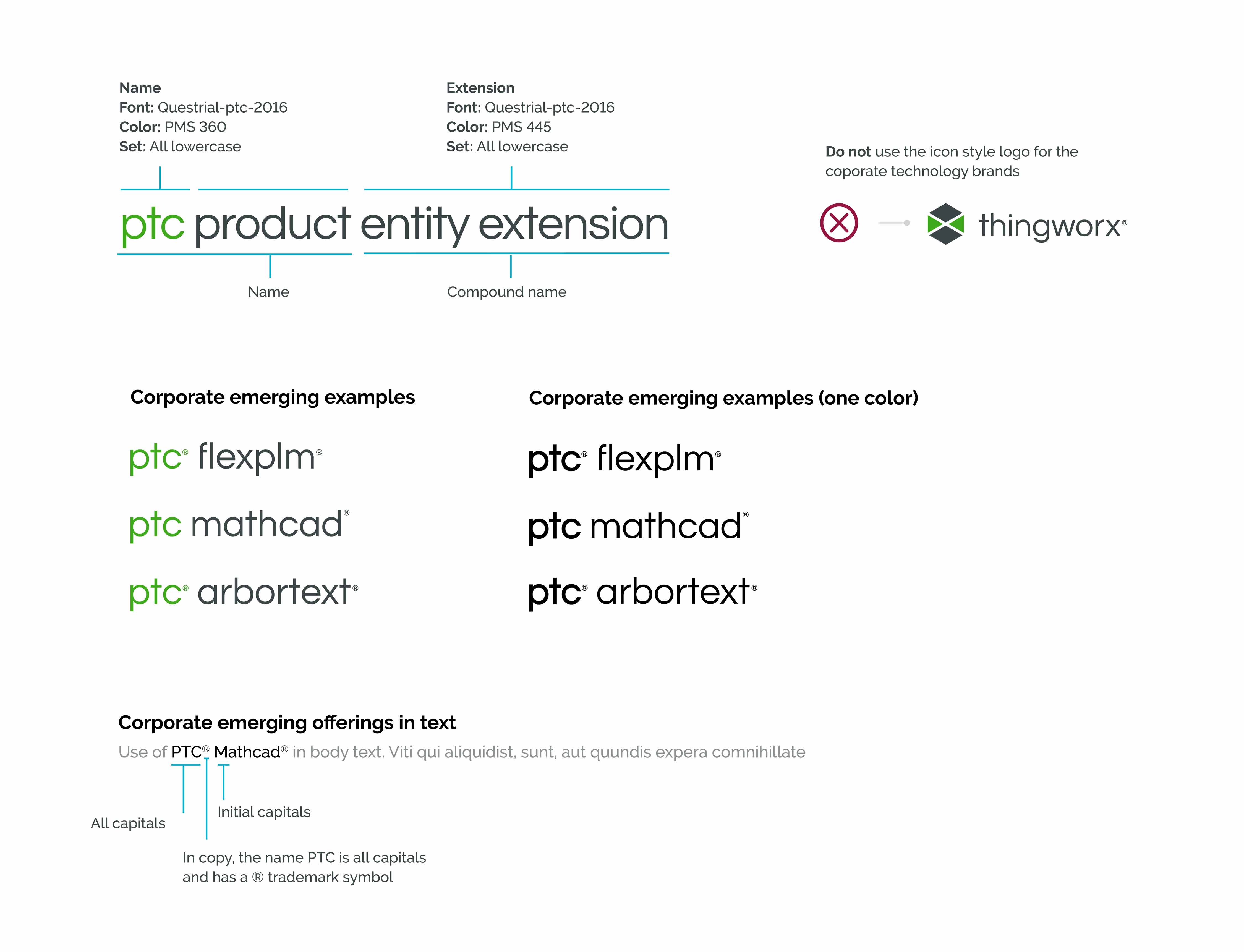 Corporate Technology Brands | Logotypes | Our Visual System | PTC Brand ...