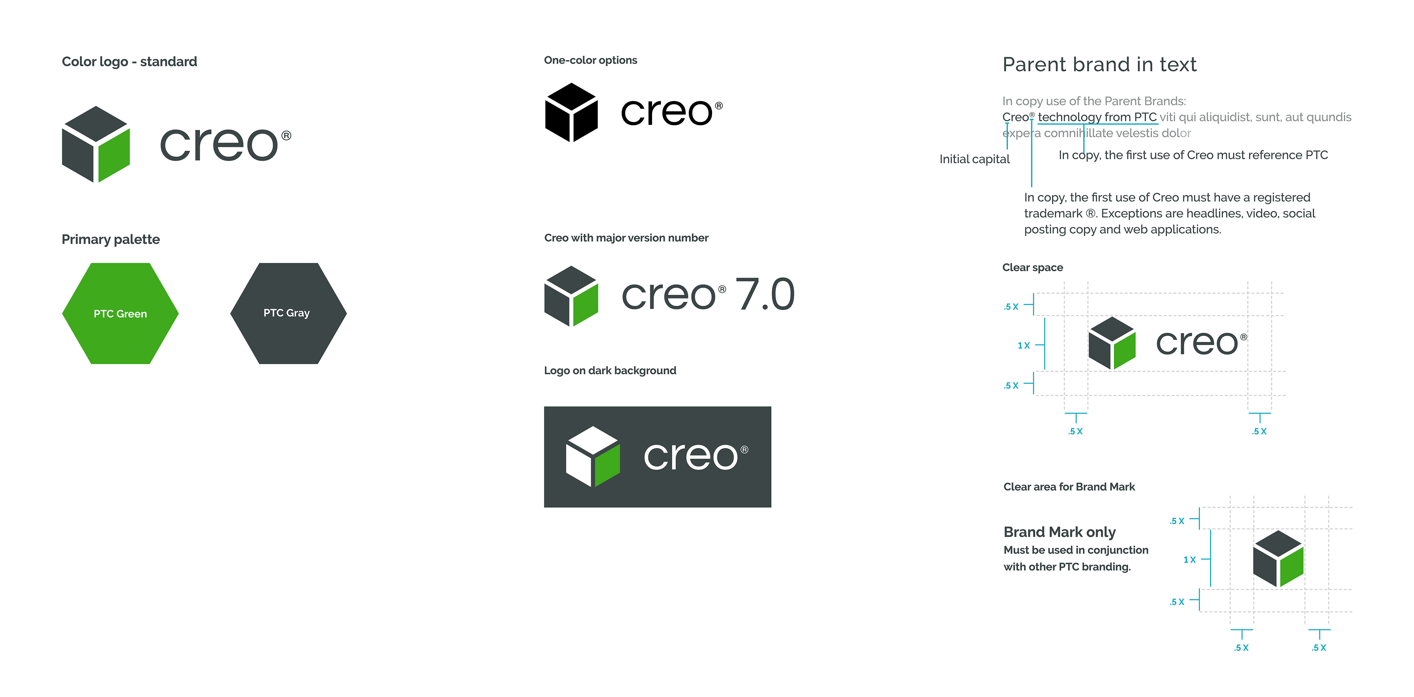 Creo | Parent Brand | Logotypes | Our Visual System | PTC Brand Guide