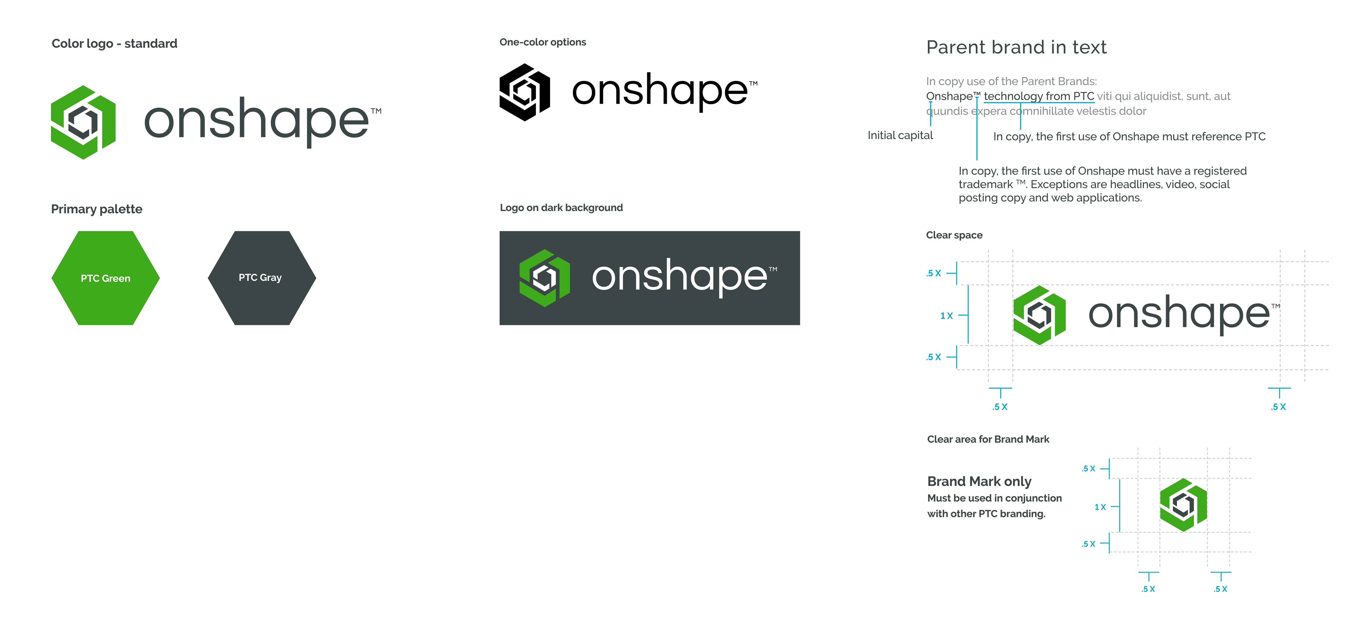 Onshape | Logotypes | Our Visual System | PTC Brand Guide
