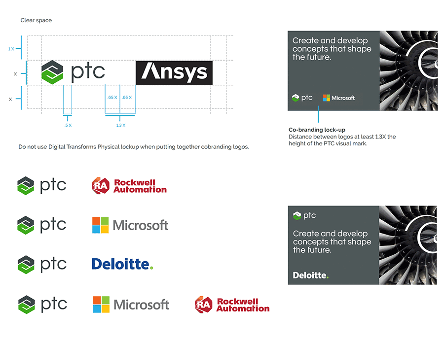 Partner and Co-Branding | Logotypes | Our Visual System | PTC Brand Guide