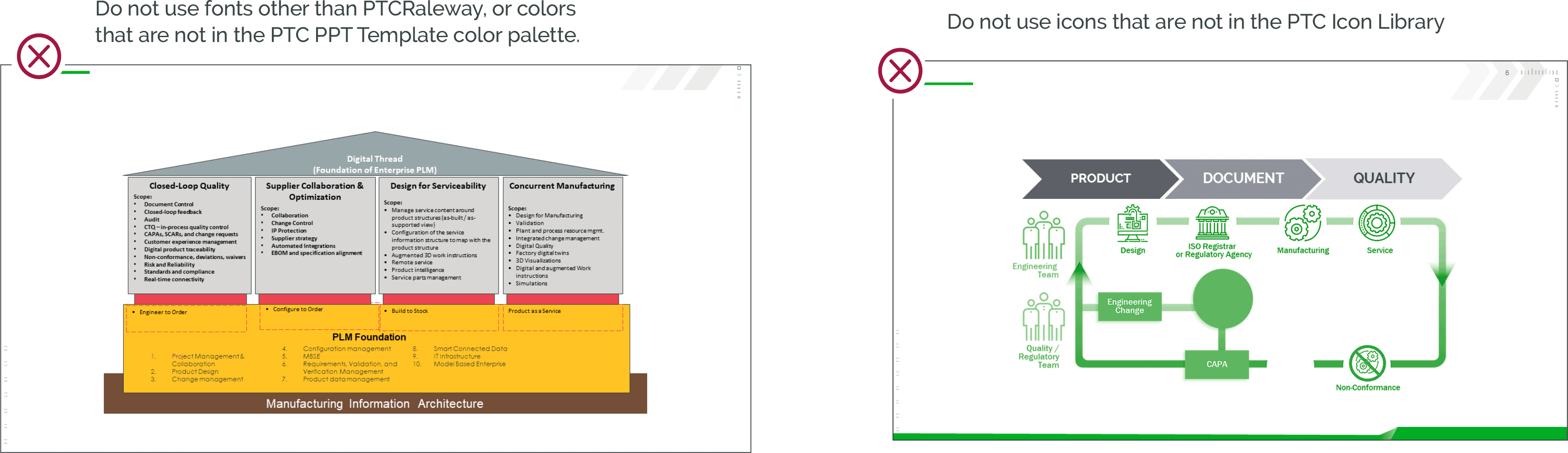Incorrect Use of PowerPoint Presentation | Collateral & Digital Assets ...