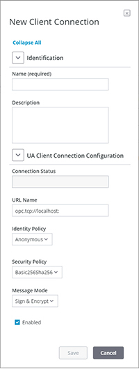 UA Gateway Client Connection