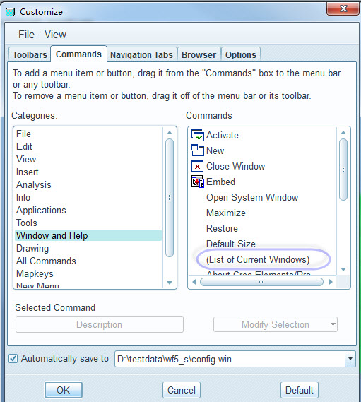 CS124312 - How to setup Creo Parametric to display the (List of Current ...