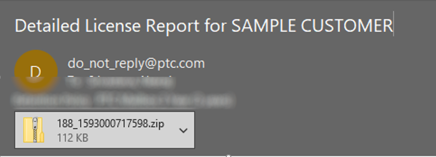 Detailed License Report Information | PTC